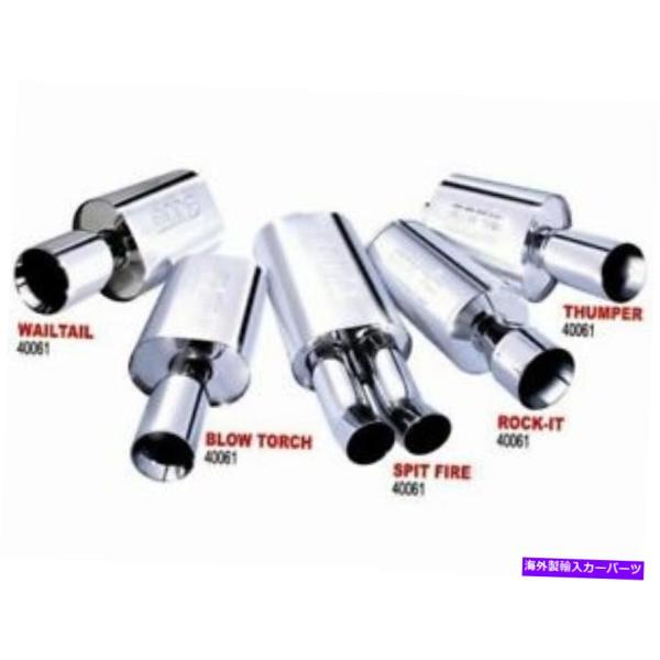 マフラー Borla 40061ブーマーWailtail Muffler 2.25in。Inlet5in。RoundTip Borla 40061 Boomers Wailtail Muffler 2.25 in. Inlet 5 in. ...