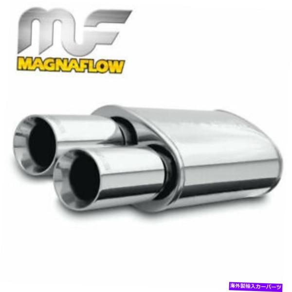 マフラー Magnaflow 14815 Universal Stainless Steel High-Flow Muffler W/ Tips 14x5x8 2.25/ 3 MagnaFlow 14815Universal Stainle...