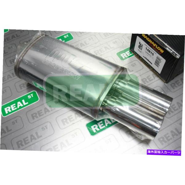 マフラー Magnaflow Muffler SS W TIP 5 x 8インチ楕円形2.25 "インレットデュアル3"アウトレット14815 Magnaflow Muffler SS w Tip 5 X 8 inch Oval 2.25 ...