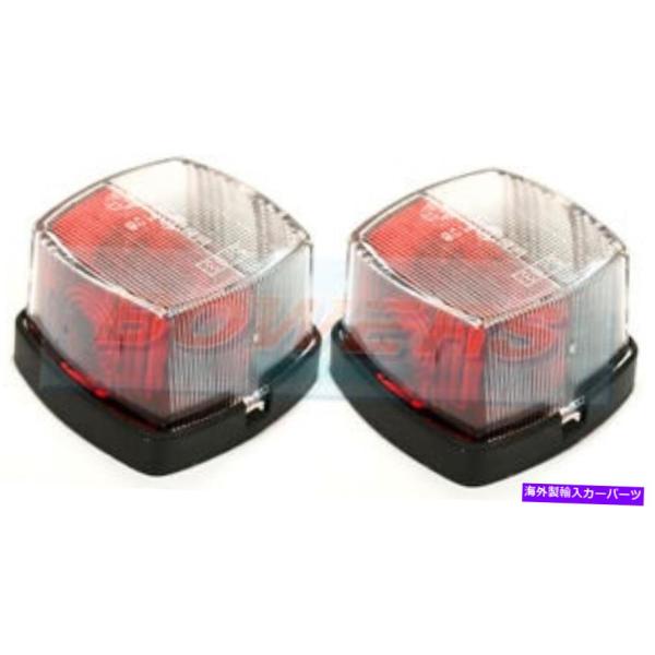 サイドマーカー Hella883 Red White Clear Square Marker Lamps Lights Abbey Coachman Caravan HELLA 883 RED WHITE CLEAR SQUARE SIDE...