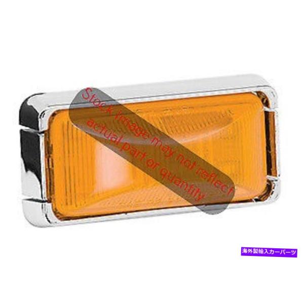 サイドマーカー Wesbar 203294クロムベース付きの防水シールクリアランスサイドマーカーライト Wesbar 203294 Waterproof Sealed Clearance Side Marker Light with Chr...