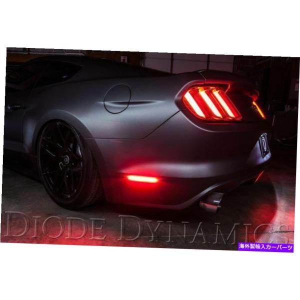 サイドマーカー ダイオードダイナミクスレッドLEDサイドマーカーライト2015-2021フォードマスタングペア2 Diode Dynamics Red LED Sidemarker Lights for 2015-2021 Ford Mus...