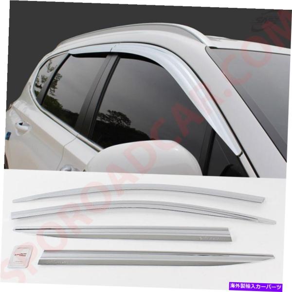 クロームカバー Chrome Window Sun Vidor Cover 2019-2022 Hyundai Santa Fe TMのChrome Chrome Window Sun Visor Cover Molding D-218 f...