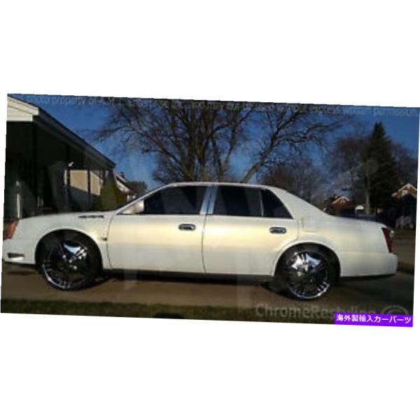 クロームカバー Cadillac DevilleのChrome Pillar Postカバー2000-2006（6pcセット）に適合する CHROME PILLAR POST COVERS FOR CADILLAC DEVILLE FITS...
