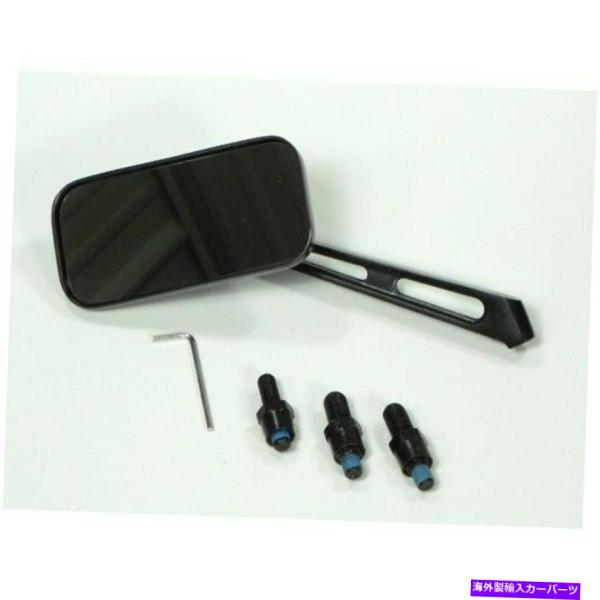USミラー サイドミラー、ビレットアームを備えた長方形、黒、それぞれ、砂丘＆VW Side Mirror, Rectangular with Billet Arm, Black, Each, Dunebuggy &amp; VW