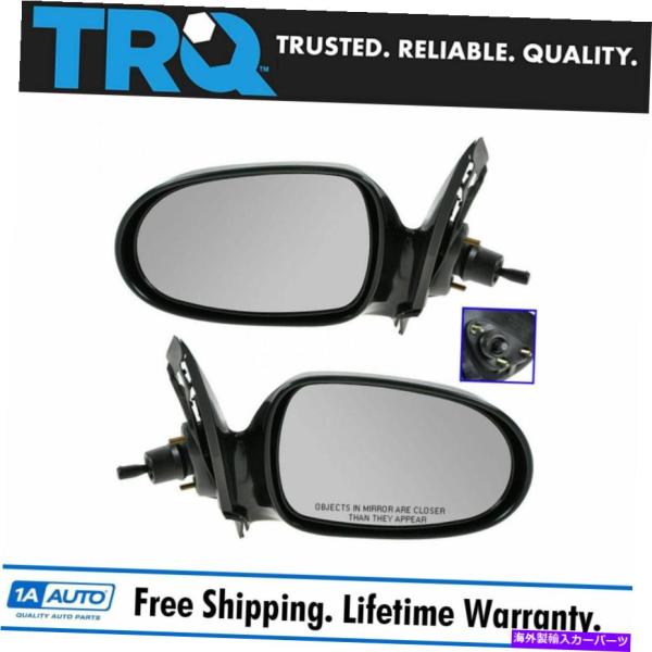 USミラー TRQマニュアルリモートサイドビューミラー＆00-06日産セントラのセット TRQ Manual Remote Side View Mirrors &amp; Set For 00-06 Nissan Sentra