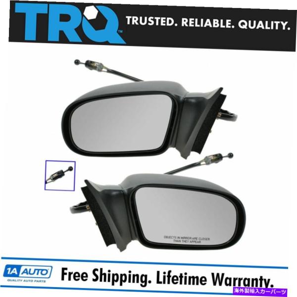 USミラー TRQブラックマニュアルリモートサイドミラーペア92-98グランドアムのLH＆RH＆RH TRQ Black Manual Remote Side Mirrors Pair Set LH &amp; RH for 92-98 G...