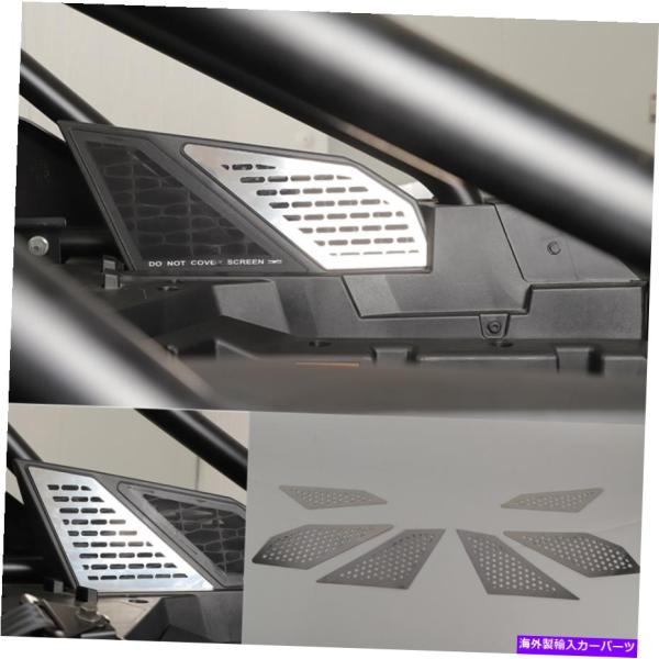trim panel 6*Polaris RZR Pro XP Uitimate 2021+のスチールクロムベントエアインテークパネルカバー 6*Steel Chrome vent Air intake panel cover For Po...