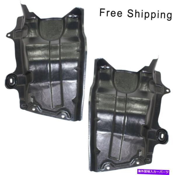 Engine Splash Shield 2 LH＆RH辺のエンジンスプラッシュシールドの下でカバーセットは、日産クエストに適合します Engine Splash Shield Under Cover Set Of 2 LH &amp; R...