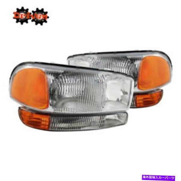 USヘッドライト 99-06 GMCシエラトラックOEスタイルのヘッドライト+ターン信号アセンブリクルーキャブシングル 99-06 GMC Sierra Truck OE Style Headlights +Turn Signal Asse...