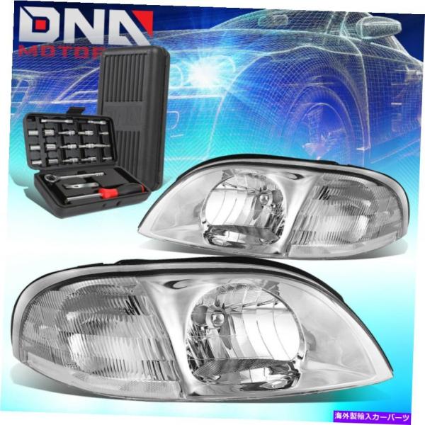 USヘッドライト 1999年から2003年フォードウィンスタークロムクリアサイドドライビングヘッドライトヘッドランプ+ツール FOR 1999-2003 FORD WINDSTAR CHROME CLEAR SIDE DRIVING HEA...