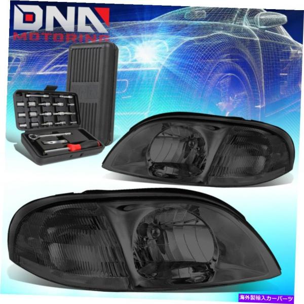 USヘッドライト 1999年から2003年フォードウィンドススタッフの燻製走行ヘッドライトヘッドランプ+ツール FOR 1999-2003 FORD WINDSTAR SMOKED CLEAR SIDE DRIVING HEADLIGHT ...