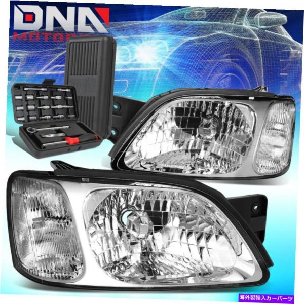 USヘッドライト 2000-2004 Subaru Legacy L Brighton Chrome /クリアシグナルヘッドライトランプ+ツール FOR 2000-2004 SUBARU LEGACY L BRIGHTON CHROME/C...