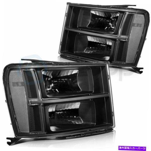 USヘッドライト GMC Sierra 1500 2007-2014 Headlightアセンブリキットヘッドランプ交換 For GMC Sierra 1500 2500 2007-2014 Headlight Assembly Kit H...