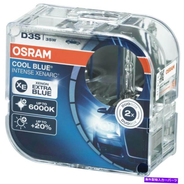 USヘッドライト D3SキセノンHIDオスラムクールブルーXenArc電球激しい6000Kヘッドライト35W OEM（2PC） D3S Xenon HID Osram Cool Blue Xenarc Bulbs Intense 6000K...