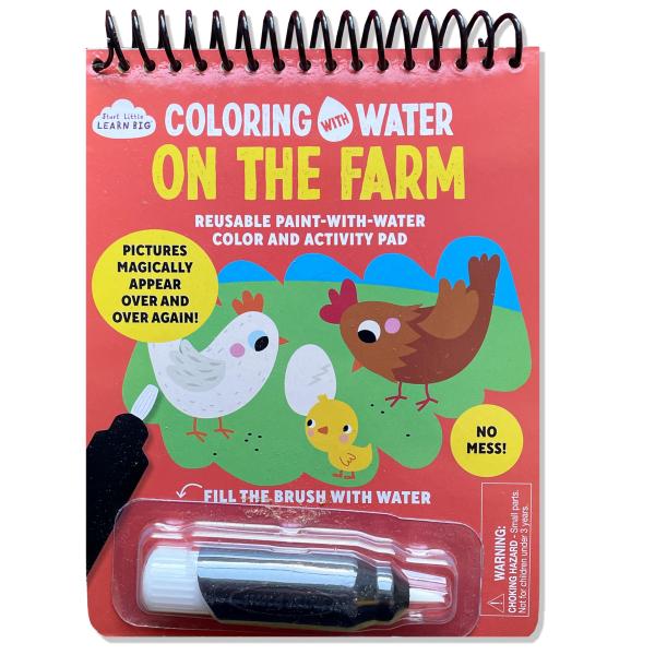 商品名: 水でぬりえ 繰り返し使えるペイント 水の色とアクティビティパッド付き 誕生日のギフト 家庭や旅行に最適 幼児向けおもちゃに最適 散らからない 塗り絵 3歳以上 (農場) Parragon Coloring with Water F...