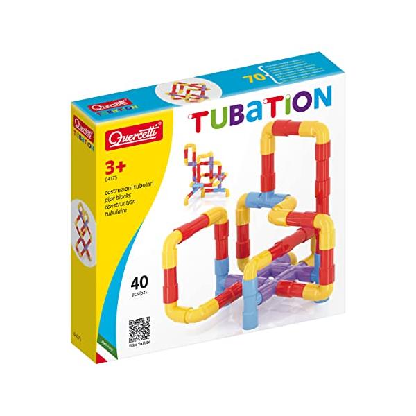 商品名: Quercetti Tubation Quercetti Tubation - 40 Piece Interlocking Pipeline Maze Building Set - Open Ended Construction ...