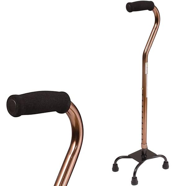 商品名: DMI Adjustable Multi-Color Quad Cane, Small Base, Bronze by Duro-Med DMI Adjustable Walking Cane With Small Quad Ba...