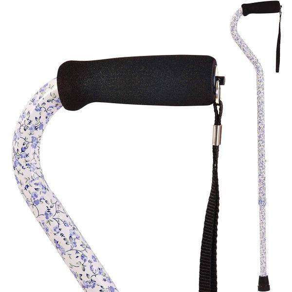 商品名: DMI Adjustable Designer Cane with Offset Handle, Comfort Grip and Strap, Tiny Flowers by Duro-Med DMI Adjustable De...