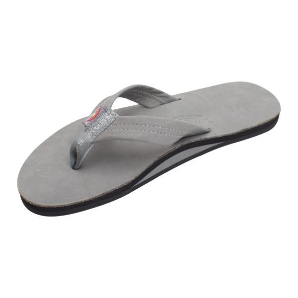 商品名: Rainbow Sandals (レインボーサンダル) メンズ レザー製 シングルレイヤー 幅広ストラップ アーチ付き, グレー, 7.5-8.5 Rainbow Sandals Men's Premier Leather Sin...