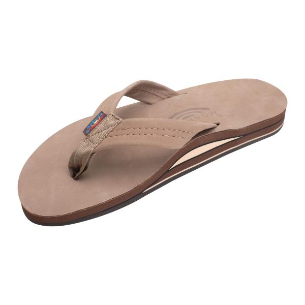 商品名: Rainbow Sandals (レインボーサンダル) メンズ レザー ダブルレイヤー アーチワイドストラップ付き, ダークブラウン, 11-12 Rainbow Sandals Men's Leather Double Laye...