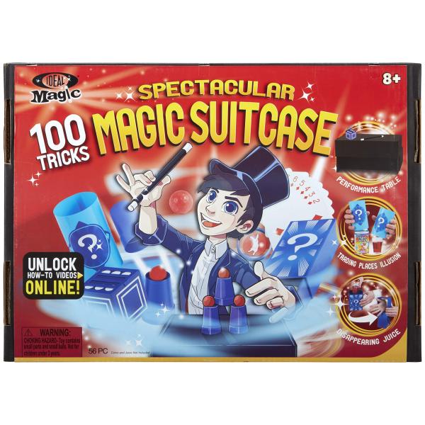 商品名: 100トリック！ 壮大なマジックショー テーブルパフォーマンスセット [並行輸入品] Ideal Magic Spectacular Magic Suitcase, Easy Way to Learn Magic Tricks w...