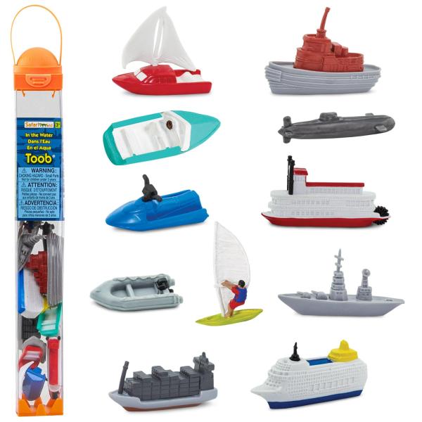 商品名: 682804 イン ザ ウォーター チューブ Safari Ltd. In the Water TOOB - Figurines of Jet Ski, Raft, Submarine, Motorboat, Windsurfer...
