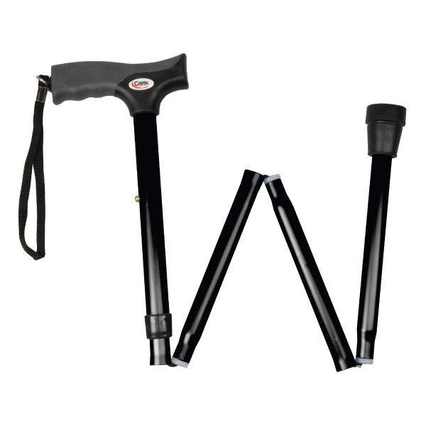 商品名: Carex Soft Grip Folding Cane, Black by Carex Health Brands Carex Soft Grip Folding Cane - Foldable Walking Cane For...
