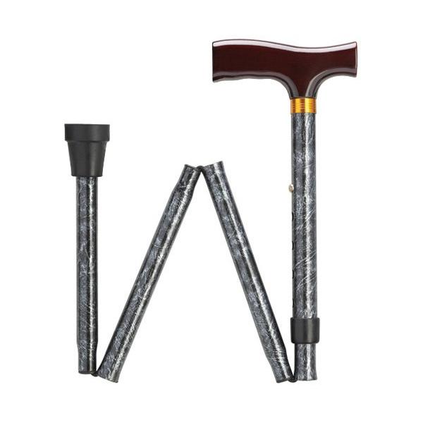 商品名: 調節可能なフリッツケーン ブラックメタリック大理石、ブラウンソリッドウッドハンドル - お手頃なギフト!商品#DHAR-9052527 Adjustable Fritz Cane Black Metallic Marble , B...