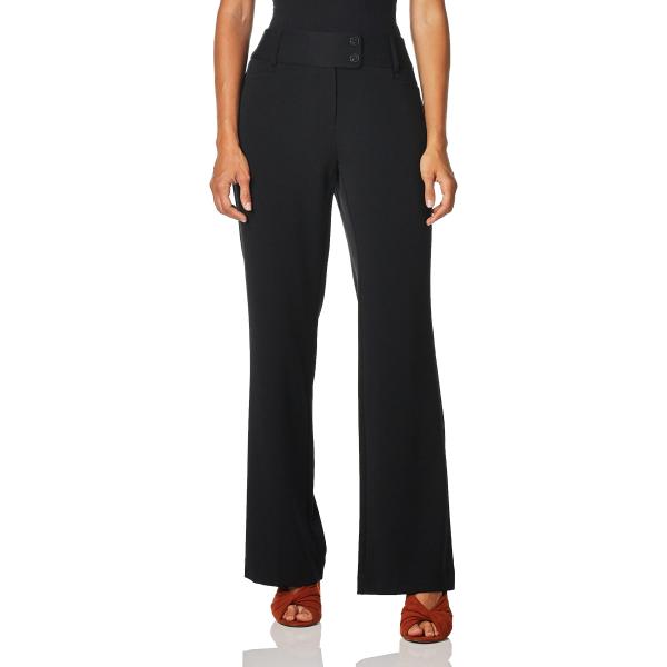 商品名: Rafaellaレディース カービーフィット Gabardine ブーツレッグパンツ US サイズ: 8 カラー: ブラック Rafaella Missy Curvy Fit Gabardine Bootcut Stretch D...