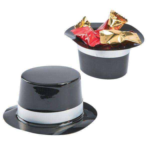 商品名: ダースMiniブラックプラスチックトップハット誕生日パーティーFavorノベルティ Fun Express Mini Top Hats - Plastic Black Hats - Craft Supplies and Party...