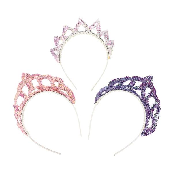 商品名: PASTEL SEQUIN TIARAS (1 DOZEN) - BULK Fun Express Pastel Sequin Princess Tiaras - Set of 12 crowns - Girls Birthday...