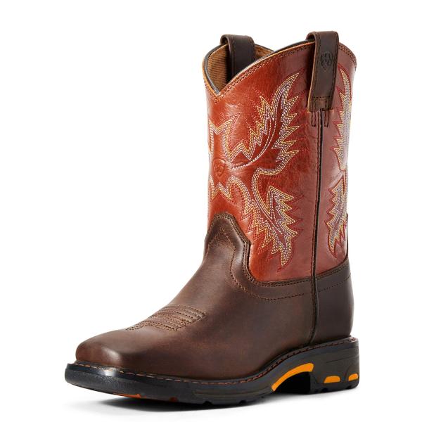 商品名: Kids' Workhog Wide Square Toe Western Cowboy Boot, Dark Earth/Brick, 9.5 M US Toddler Ariat WorkHog Wide Square Toe...