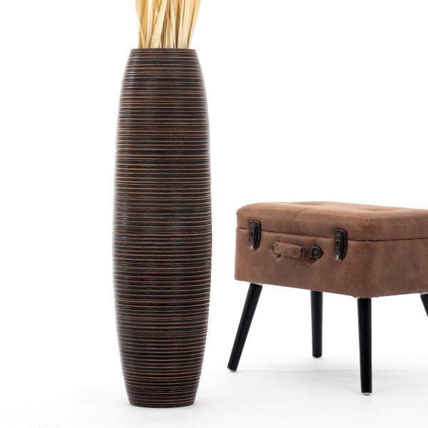 商品名: Leewadee 大型 ブラウン ホームデコレーション フロア花瓶 ? 木製 高さ36インチ ファームハウス装飾 フラワーホルダー フェイクプラントとパンパスグラス用 Leewadee Large Brown Home Decor...