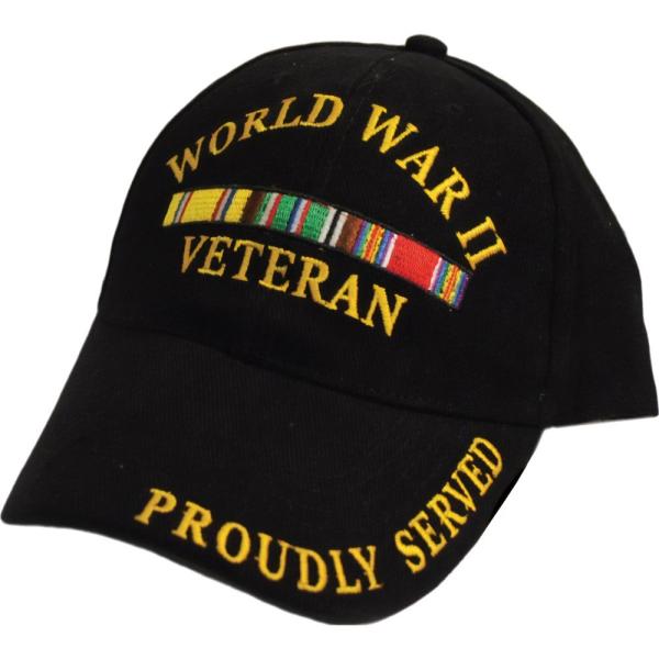 商品名: EagleEmblems HAT メンズ One Size Fits Most ブラック FindingKing World War II Veteran Proudly Served Hat Blackブランド: Finding...