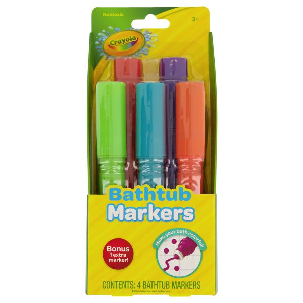 商品名: Crayola Baignoire Avec Couleur Myst〓re, 4 amusantes couleurs vives! Crayola Taste Beauty Bathtub Markers, Washable ...