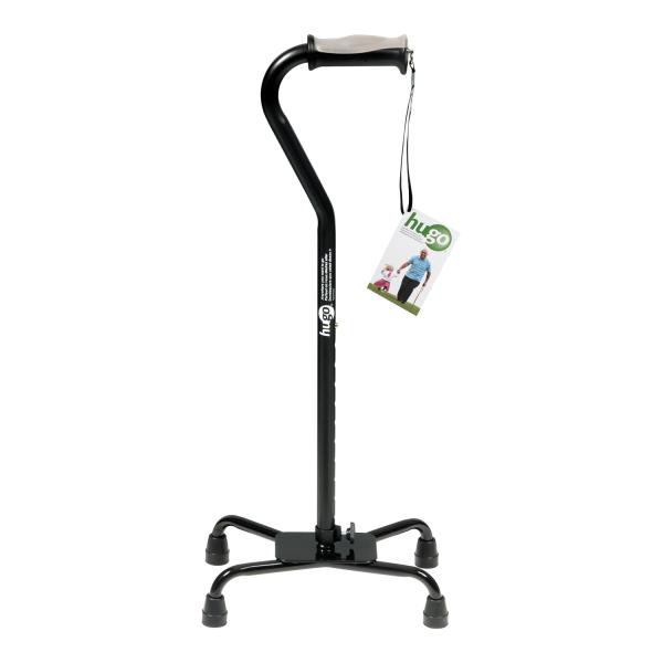 商品名: Hugo Mobility Adjustable Quad Cane for Right or Left Hand Use, Ebony, Large Base by Hugo Mobility Hugo Mobility 731...