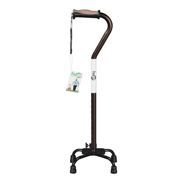 商品名: Hugo Mobility Adjustable Quad Cane for Right or Left Hand Use, Cocoa, Small Base by Hugo Mobility Hugo Mobility 731...