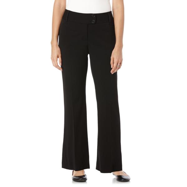 商品名: Rafaella PANTS レディース カラー: ブラック Rafaella Women's Petite Curvy Fit Gabardine Bootcut Dress Pants (Size 4-14 Petite), ...