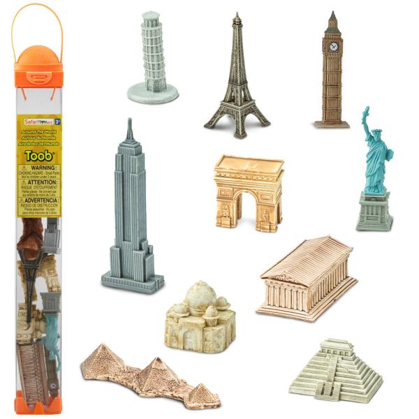 商品名: 679604 世界の建造物 チューブ Safari Ltd. Around The World TOOB - 10 Figurines: Leaning Tower of Pisa, Eiffel Tower, Taj Mahal...