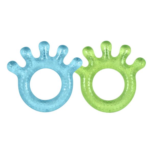 商品名: green sprouts 2 Count Cool Hand Teether, Green, Blue, 3 Months　おしゃぶり　グリーン・ブルー green sprouts Cooling Teether| Soothe...