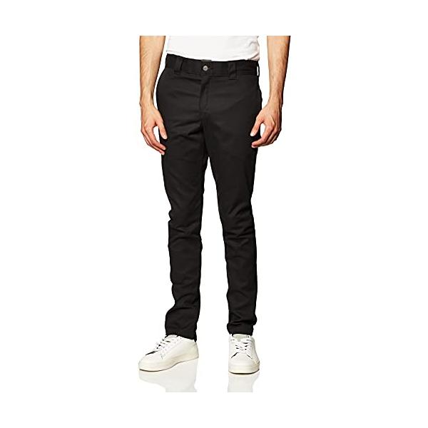 商品名: Dickiesメンズ スリムスキニーフィット ツイルワークパンツ US サイズ: 30W x 32L カラー: ブラック Dickies mens Slim Skinny Fit Twill Work Pant????????? ...