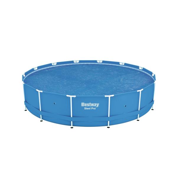 商品名: Bestway 14フィート ラウンド 地上スイミングプール ソーラーヒートカバー (プールは含まれません) キャリーバッグ付き Bestway Flowclear 14 Foot to 15 Foot Round Solar H...