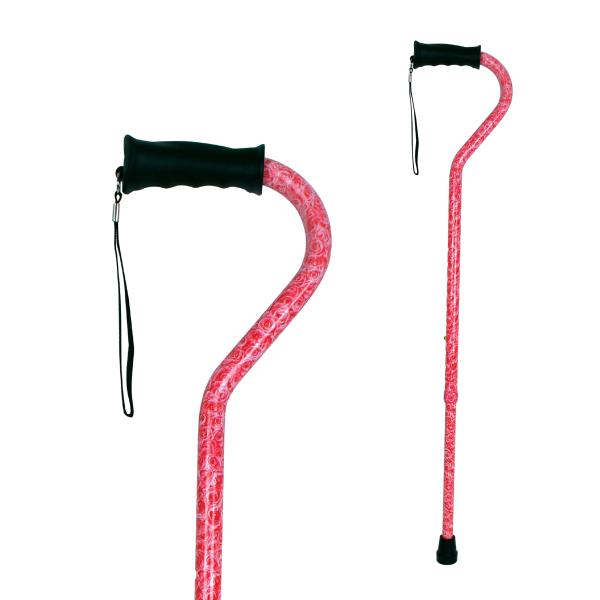 商品名: Carex Health Brands Ergo Offset Cane, Rose by Carex Health Brands Carex Ergo Offset Cane with Soft Cushioned Handle...