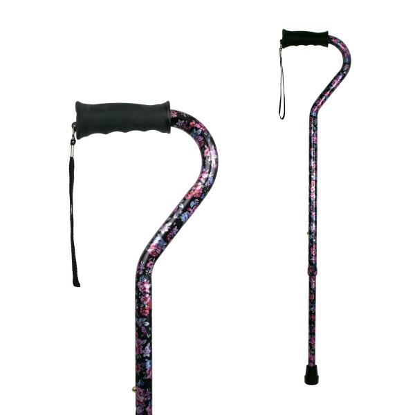 商品名: Carex Ergo Offset Cane, Black Floral, 0.87 Pound by Carex Health Brands Carex Ergo Offset Cane with Soft Cushioned ...