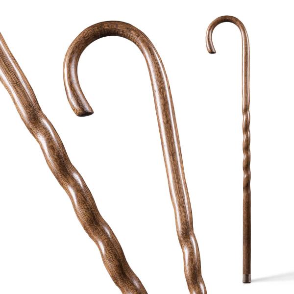 商品名: Brazos Walking Sticks製 ツイスト オーク クルックネック クラシック 木製杖 米国製 37インチ ブラウン Brazos Handcrafted Wood Walking Cane, Twisted Oak,...