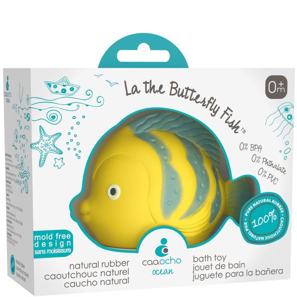 商品名: CaaOcho Ocean - La the Butterfly Fish Baby Bath Toy - Natural Rubber Bath Toy - Hermetically Sealed, BPA, PVC, phth...