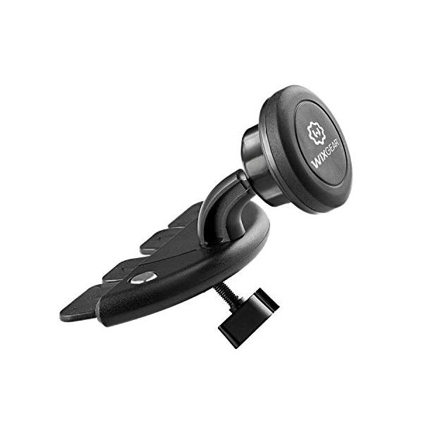 商品名: WixGear CDスロット 磁気カーマウントホルダー 車用 携帯電話やミニタブレット用 Fast Swift-Snapテクノロジー (すべてのCDスロットには適合しません) WixGear CD Slot Magnetic Ca...