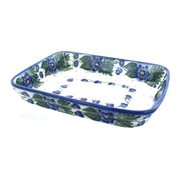 商品名:  Blue Rose Polish Pottery Forget Me Not Medium Rectangular Bakerブランド: Blue Rose Pottery商品サイズ: See Description高さ: 6....