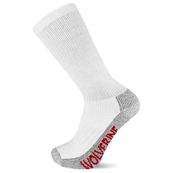 商品名: Wolverineメンズ綿混Cushioned Socks ( 2つのパック) US サイズ: L カラー: ホワイト Wolverine Mens Cotton-blend Cushioned Socks (Pack Of Tw...